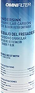 Pentair OMNIFilter GAC1 Carbon Water Filter, 10-Inch, Under Sink Granular Activated Carbon Replacement Cartridge, 10" x 2.5", 20 Micron, White