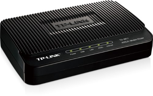 TP-LINK TD-8817 ADSL2+ Modem, 1 RJ45, 1 USB Port, Bridge Mode, NAT Router, Annex A, ADSL Splitter, 24Mbps Downstream