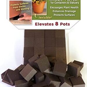 Potrisers (Standard Size -32 Pack) - Invisible Pot Feet to Elevate up to 8 Flower Plant Planters or Statues | Perfect for Patios, Decks, Gardens, and Greenhouses - Made in the USA