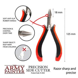 The Army Painter Stainless Steel Precision Side Cutters, Diagonal Flush Cutter with Safety Grip Handle, Nippers Wire Cutter - Flush Cutting Wire Cutters for Crafts, Metal & Plastic Resin Miniatures