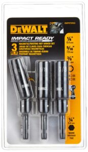 dewalt nut driver set, impact-ready, pivoting, 3-piece (dwpvtdrv3)