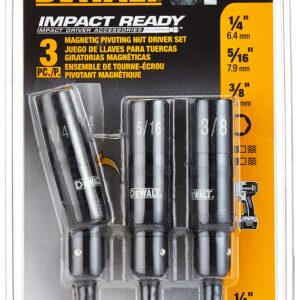 DEWALT Nut Driver Set, Impact-Ready, Pivoting, 3-Piece (DWPVTDRV3)