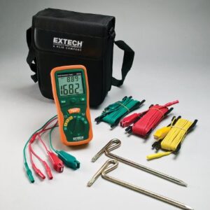 Extech 382252 Earth Ground Resistance Tester Kit, Black