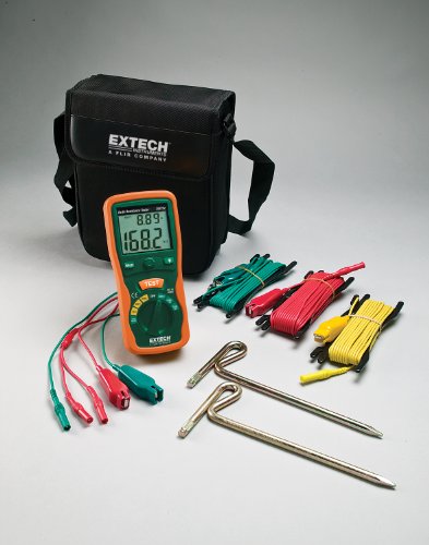 Extech 382252 Earth Ground Resistance Tester Kit, Black