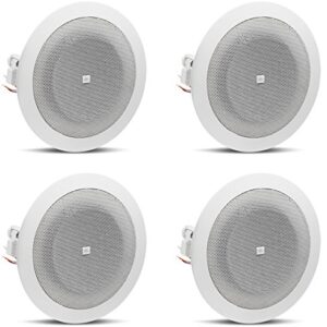 JBL 8124 - Full-Range In-Ceiling Loudspeaker with 70 Volt/100 Volt Taps (4 Pack)