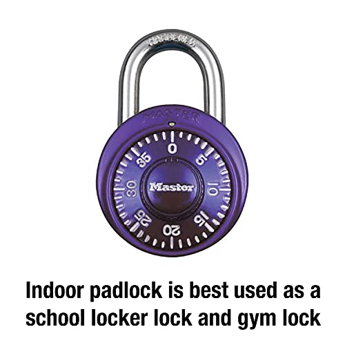 Master Lock 1526D Locker Lock Combination Padlock 1 Pack Purple