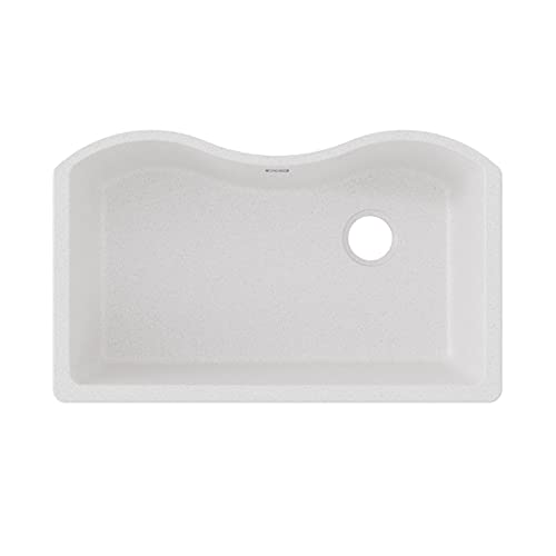 Elkay ELGUS3322RWH0 Quartz Classic Single Bowl Undermount Sink, White