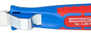 WEICON Cable Stripper No. 4-28 H/Cable Stripping Tool with Hooked Blade/Adjustable Cutting Depth/Range of 4-28 mm/100% Germany Made