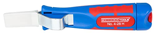 WEICON Cable Stripper No. 4-28 H/Cable Stripping Tool with Hooked Blade/Adjustable Cutting Depth/Range of 4-28 mm/100% Germany Made