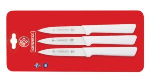 mundial scw0547-4 4-inch paring knife collection, set of 3, white