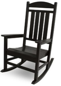 polywood r100bl presidential rocking chair, black