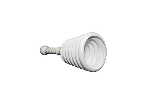 Master Plunger MPS4-4 Sink & Drain Plunger for Kitchen Sinks, Bathroom Sinks, Showers, and Bathtubs. Small and Strong Design with Large Bellows Commercial & Residential Use, White