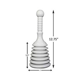 Master Plunger MPS4-4 Sink & Drain Plunger for Kitchen Sinks, Bathroom Sinks, Showers, and Bathtubs. Small and Strong Design with Large Bellows Commercial & Residential Use, White