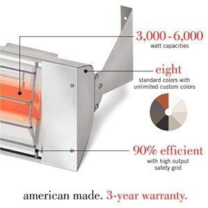 Infratech WD-Series Dual Element Stainless Steel 61.25" 6000 Watt Electric Outdoor Heaters