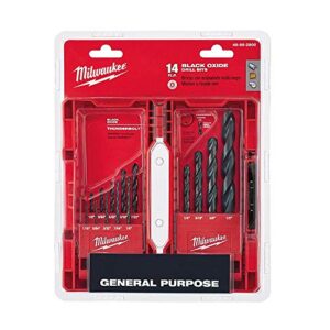 Milwaukee 48-89-2800 14 Piece Thunderbolt Black Oxide Drill Bit Set