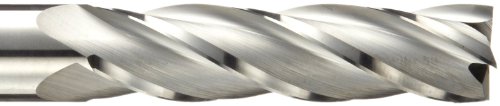 Niagara Cutter 17005449 Carbide Square Nose End Mill, Inch, Uncoated (Bright) Finish, Roughing and Finishing Cut, 30 Degree Helix, 4 Flutes, 2' Overall Length, 0.250' Cutting Diameter, 0.250' Shank Diameter