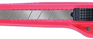 ALLWAY K7-25 Retractable 18mm Snap-Off Knife, Neon, 25 Pack