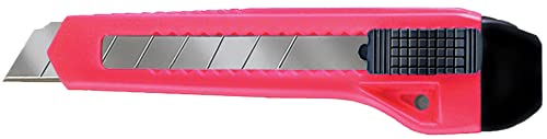 ALLWAY K7-25 Retractable 18mm Snap-Off Knife, Neon, 25 Pack