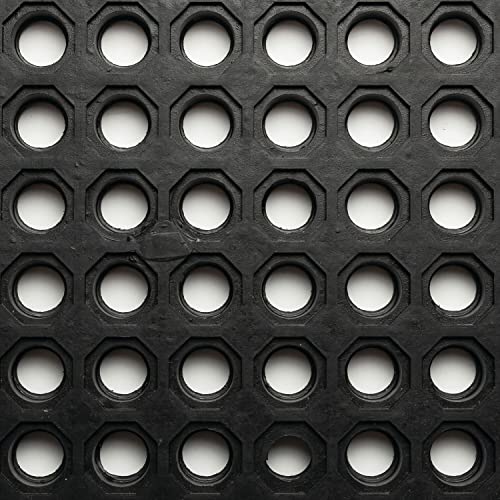 Notrax T32 UltraMat® Lightweight Modular Anti-Fatigue Drainage Mat, 3' X 3' Black