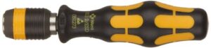 wera 05051273001 kraftform esd 813 r hexagon bitholding screwdriver, non-magnetic, 1/4" head, 90mm blade length