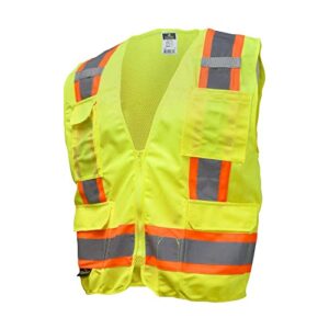 radians sv6g5x two tone surveyor class 2 safety vest, 5x-large, green