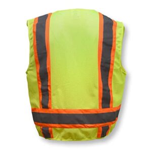 Radians SV6G5X Two Tone Surveyor Class 2 Safety Vest, 5X-Large, Green