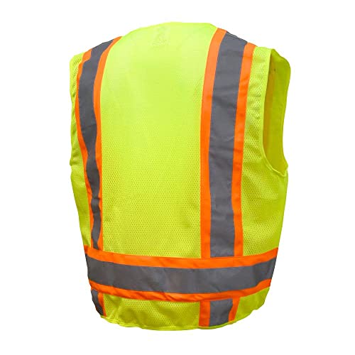 Radians SV6G5X Two Tone Surveyor Class 2 Safety Vest, 5X-Large, Green