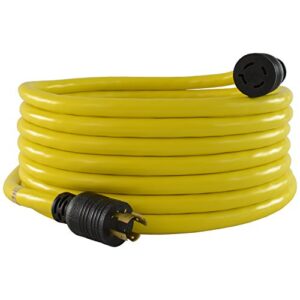 conntek 20591 extra-heavy duty l14-20 generator cord, 25 - feet, yellow