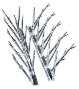 bird-x plastic polycarbonate bird spikes, covers 50 feet