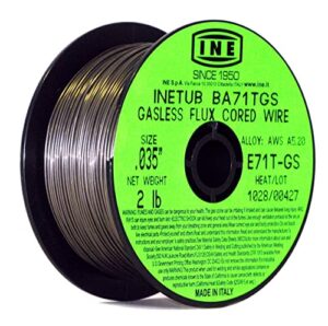 inetub ba71tgs .035-inch on 2-pound spool carbon steel gasless flux cored welding wire