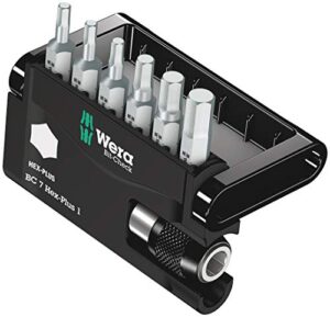 wera - 5056168001 tools 4013288033840 wera hex-plus 8040-6 check sheet metal bit set, multi