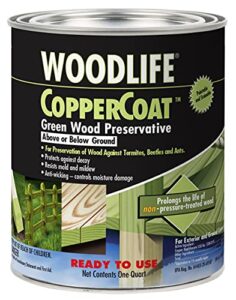 rust-oleum 1904a wolman (woodlife) coppercoat green wood preservative-below ground, quart