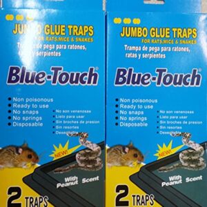 2 Packs of 2 Blue-Touch Jumbo Rat, Mice, and Snake Traps Total 4 Traps)