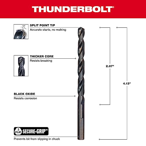 MILWAUKEE'S ELEC TOOL 48-89-2722 1/4" Black Ox Drill Bit, Pack of 1