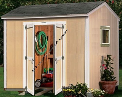 Shed How-to Book; Paper Pattern Plan to DIY and Easily Build 10x8 Gable Utility Storage Building with Ramp