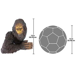 Design Toscano DB583078 Bigfoot The Bashful Yeti Indoor/Outdoor Garden Tree Sculpture, 15 Inches Wide, 12 Inches Deep, 15 Inches High, Handcast Polyresin, Full Color Finish