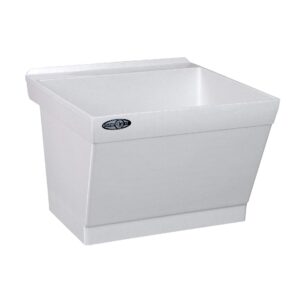 mustee 17w utilatub laundry tub wall mount, 23.5-inch x 23-inch, white