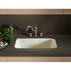 Kohler K-5832-5U-0 Bakersfield Undercounter Sink with Installation Kit, White