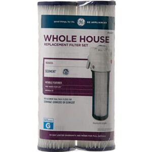 GE FXWPC Whole House Water Filter | Replacement for Water Filtration System | NSF Certified: Reduces Sediment, Rust & Other Impurities from Water | Replace Every 3 Months for Best Results | 2 Filters