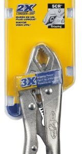 IRWIN Tools VISE-GRIP Locking Pliers, Original, Curved Jaw, 5-inch (4935579),Silver Metallic