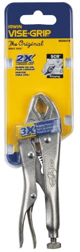 IRWIN Tools VISE-GRIP Locking Pliers, Original, Curved Jaw, 5-inch (4935579),Silver Metallic