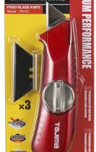 TAJIMA Utility Knife - VR-Series Box Cutter with Fixed Blade & 3 V-REX Blades - VR-101R