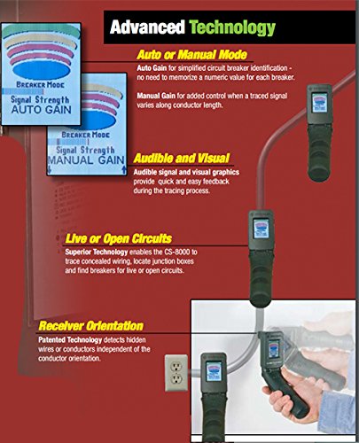 Greenlee CS-8000 Circuit Seeker for Circuit Tracing with Full-Color Graphical LCD Display