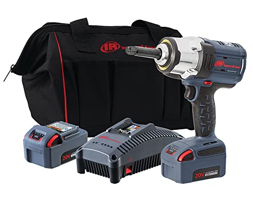 Ingersoll Rand W7252-K22 20V High-torque 1/2" Drive Cordless Impact Wrench Kit, 1500 ft-lbs Nut-busting Torque, 2 Batteries and Charger, 2" Extended Anvil