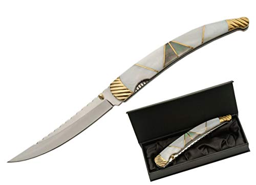 SZCO Supplies Mother of Pearl Folding Knife