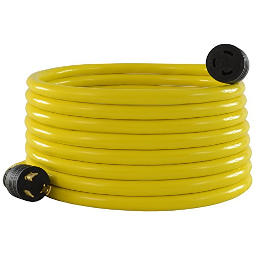 Conntek 20572: 30 Amp L5-30 Locking Style Generator Extension Cord, 50 Feet Yellow