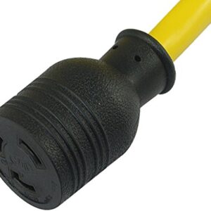 Conntek 20572: 30 Amp L5-30 Locking Style Generator Extension Cord, 50 Feet Yellow