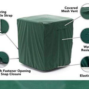 Covermates Air Conditioner Cover - Light Weight Material, Weather Resistant, Elastic Hem, AC & Equipment-Green