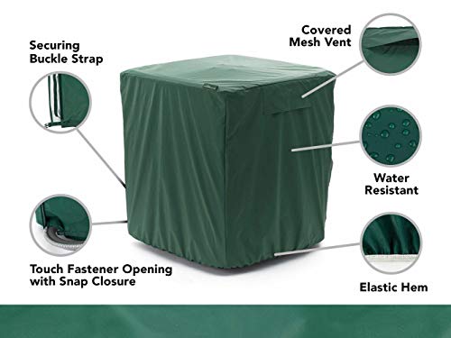 Covermates Air Conditioner Cover - Light Weight Material, Weather Resistant, Elastic Hem, AC & Equipment-Green