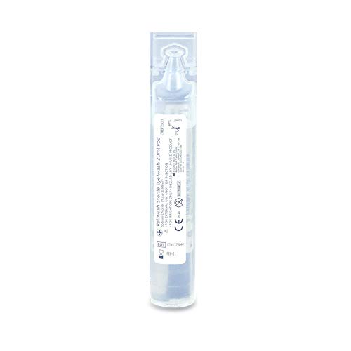 Reliance Medical 901 Sterile Saline Eyewash 20 mL Ampoules, Plastic (Pack of 25)